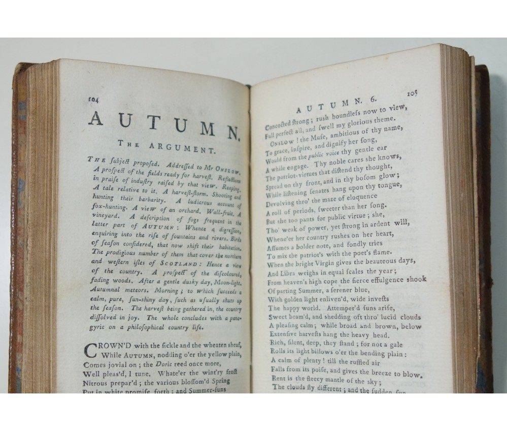 James THOMSON. The seasons, a poem - 1783. Ode on the death
