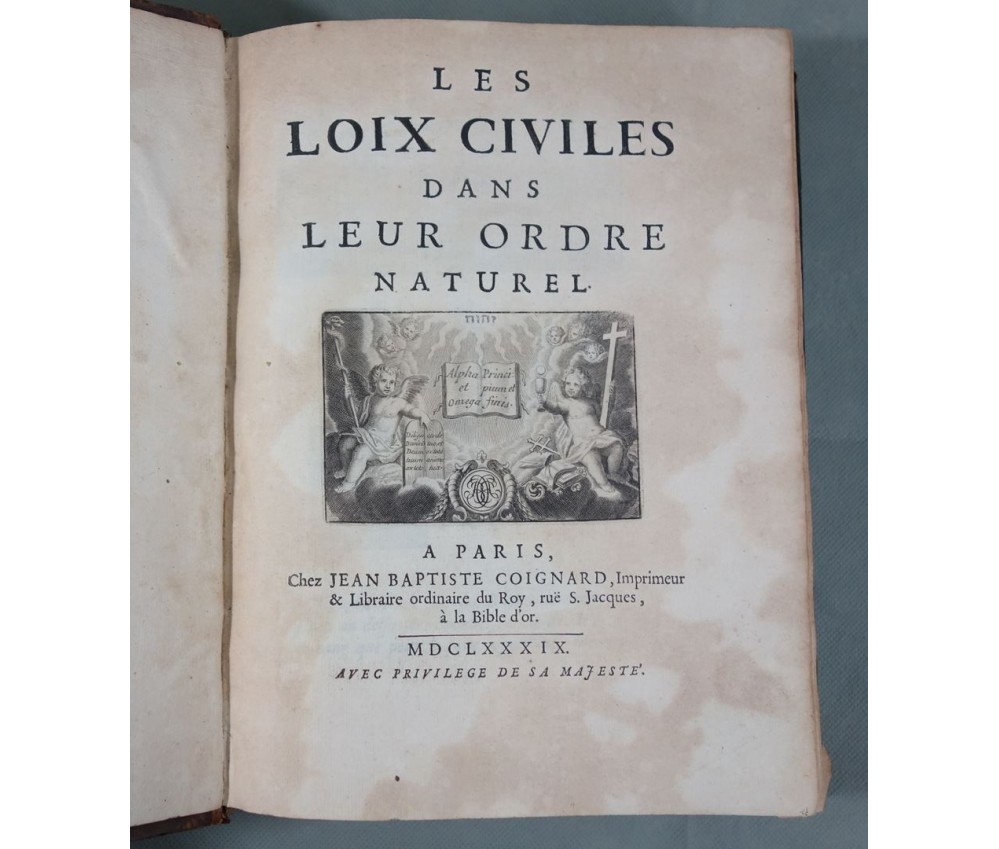 EO [ DOMAT ] Les LOIX CIVILES dans leur ordre naturel